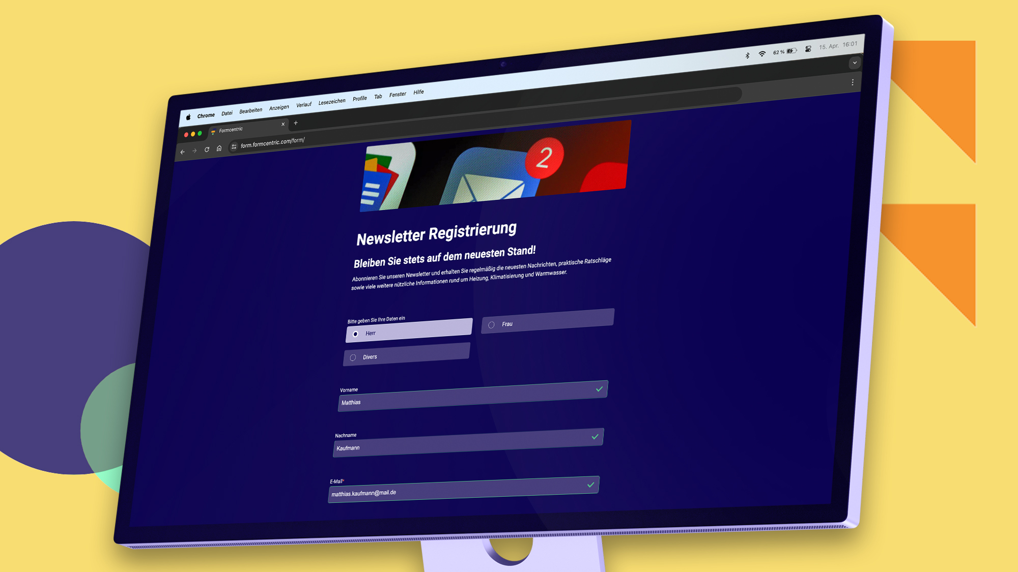 Formcentric form designs in dark mode